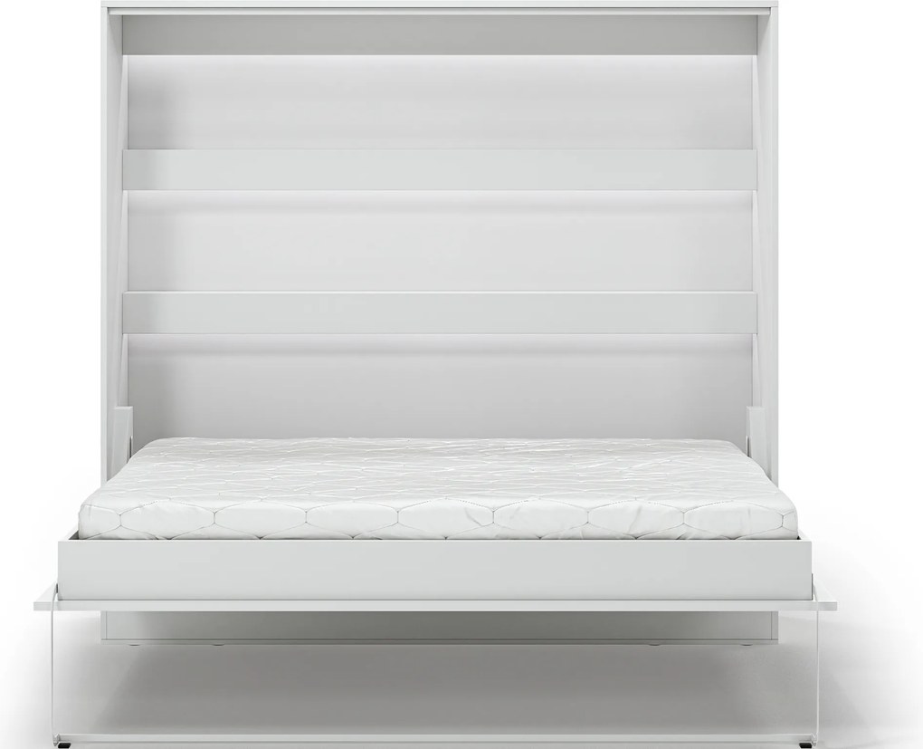 Devesto Sklápěcí postel Horizontální 160 Bílá LED