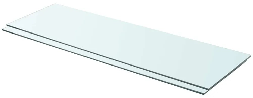 Policové desky 2 ks sklo čiré 90 x 30 cm 3051581