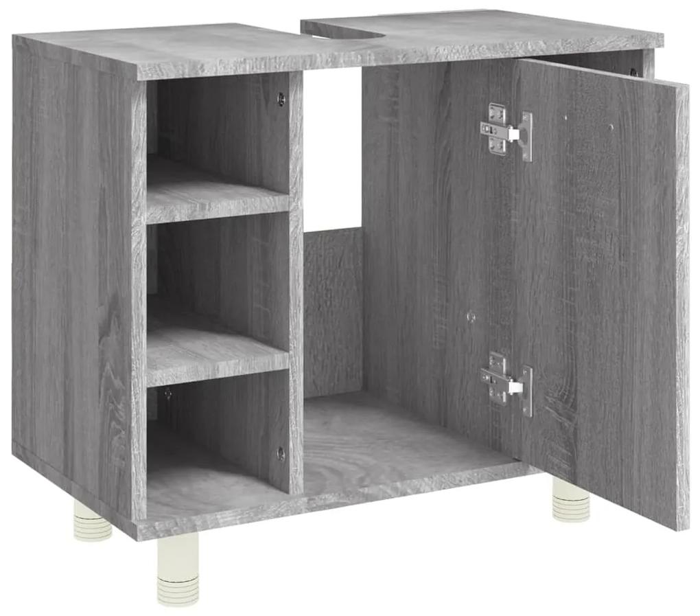 Koupelnová skříňka šedá sonoma 60x32x53,5 cm kompozitní dřevo - Default Title