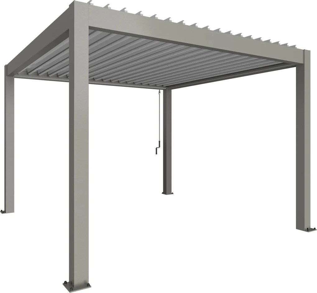 Biohort Pergola 3,5 x 3,5 křemenově šedá/stříbrná 367,5 x 367,5 cm