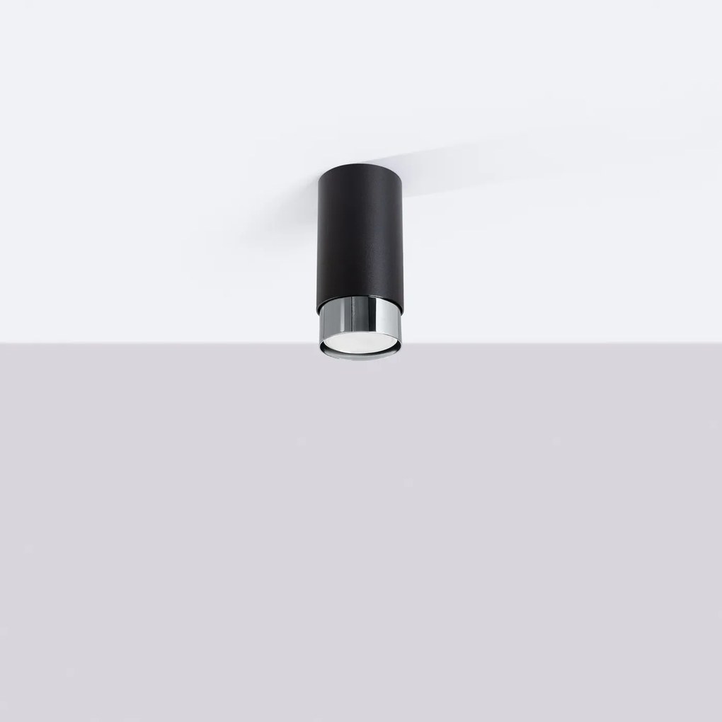 Sollux Lighting Stropní svítidlo NERO 12,5 černé/chromové
