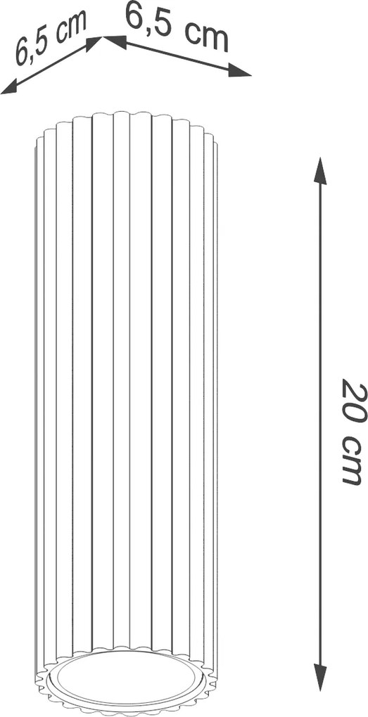 Stropní svítidlo Karbon, 1x tmavěbéžové hliníkové stínítko, (20 cm)