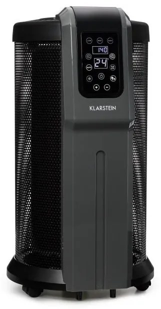 Klarstein Datscha Digital, 360 ° žárový ohřívač, termostat, dálkový ovladač, časovač, 2200W, černý