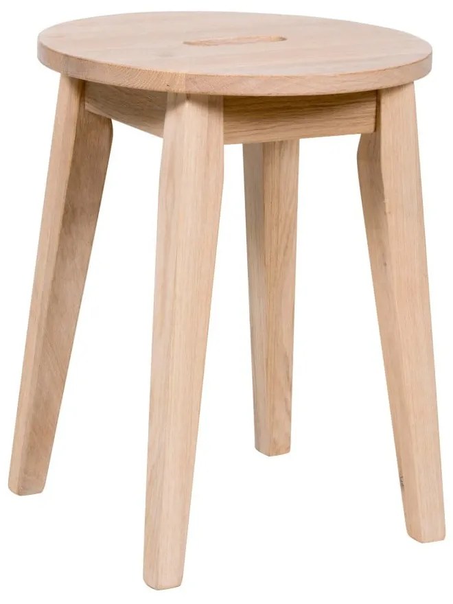 Matně lakovaná nízká dubová stolička Rowico Frigg