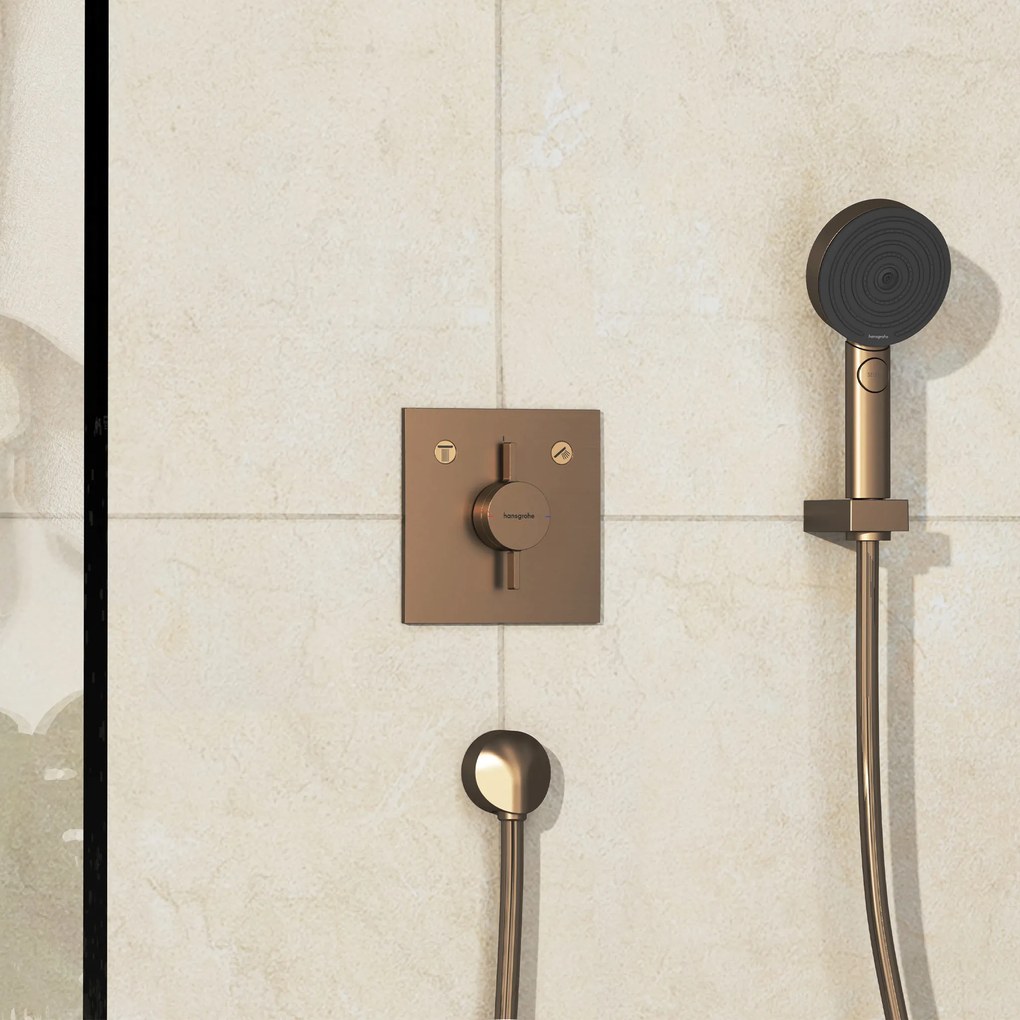 Hansgrohe DuoTurn E, baterie pod omítku pro 2 spotřebiče, kartáčovaný bronz, HAN-75417140