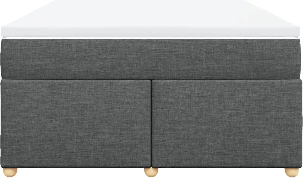 Box spring postel s matrací tmavě šedá 160x200 cm textil 3285388