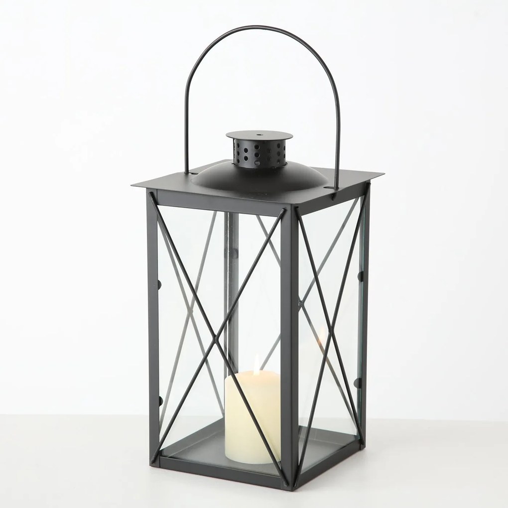 Kovová lucerna na svíčku FAROL, 30 cm