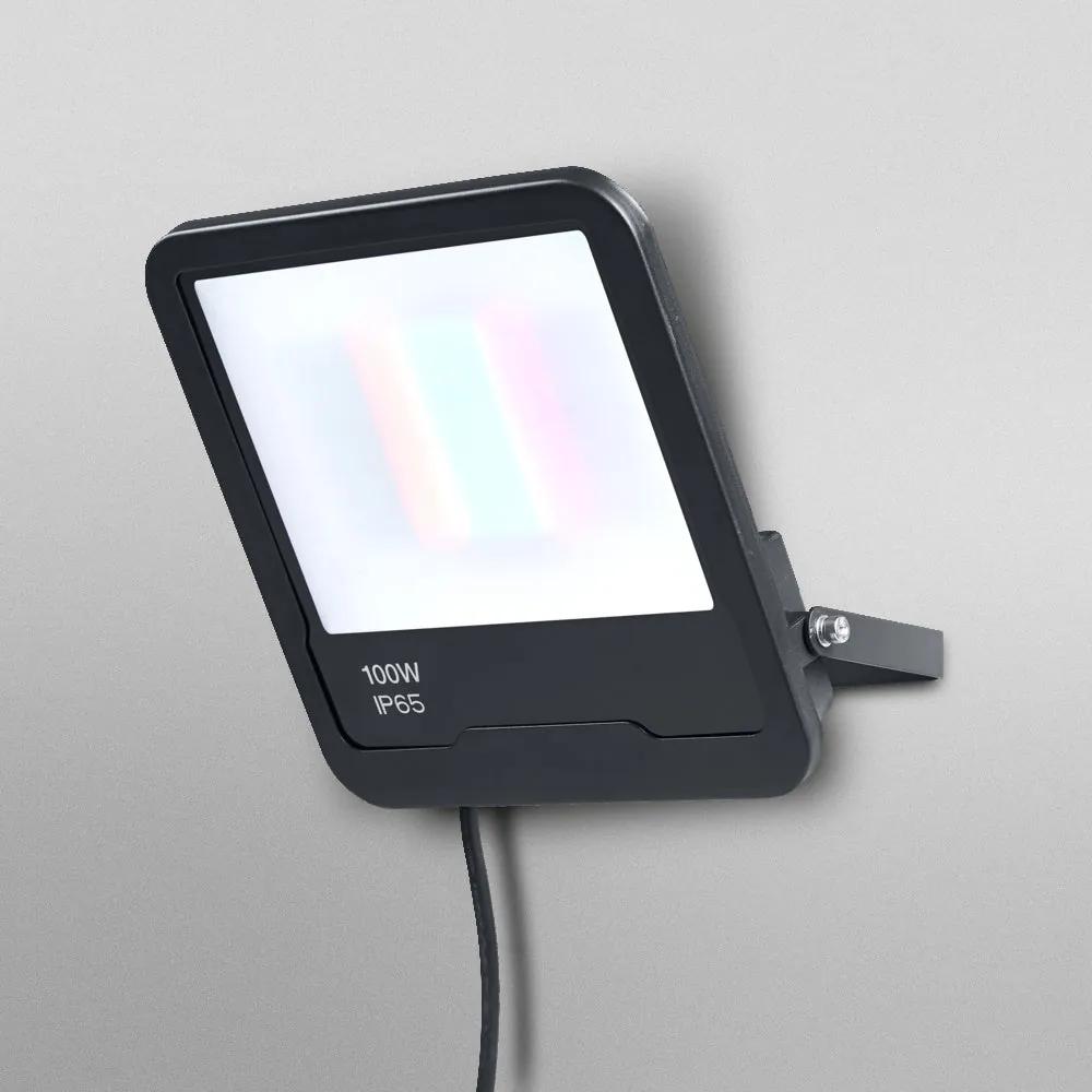 Chytrý LED reflektor WiFi IP65 FLOOD 100 W, RGB + teplá bílá