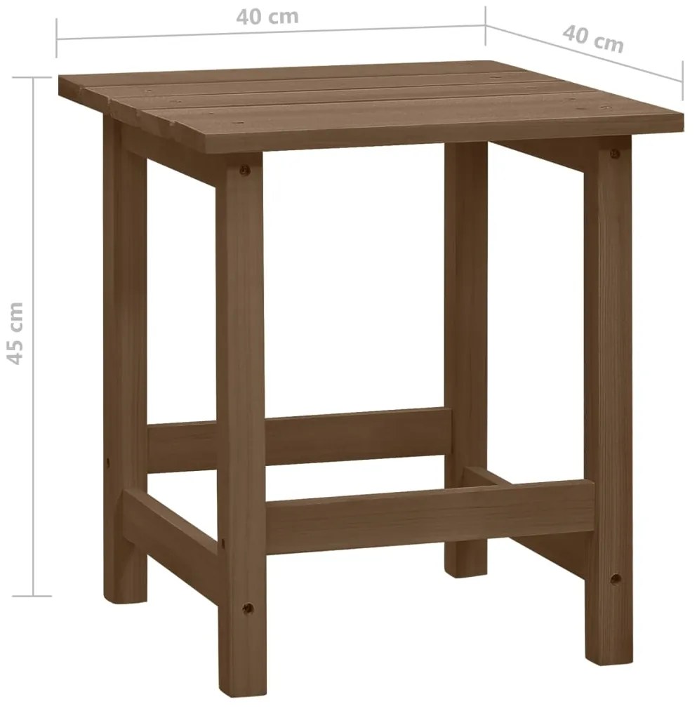 vidaXL Marketos Zahradní židle Adirondack se stolkem masivní jedle hnědá