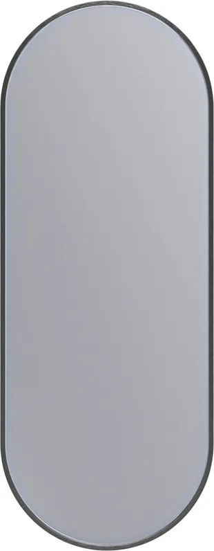 Erga Oval, oválné zrcadlo 35x90cm, černý rám, ERG-V01-OVAL-3590-BK