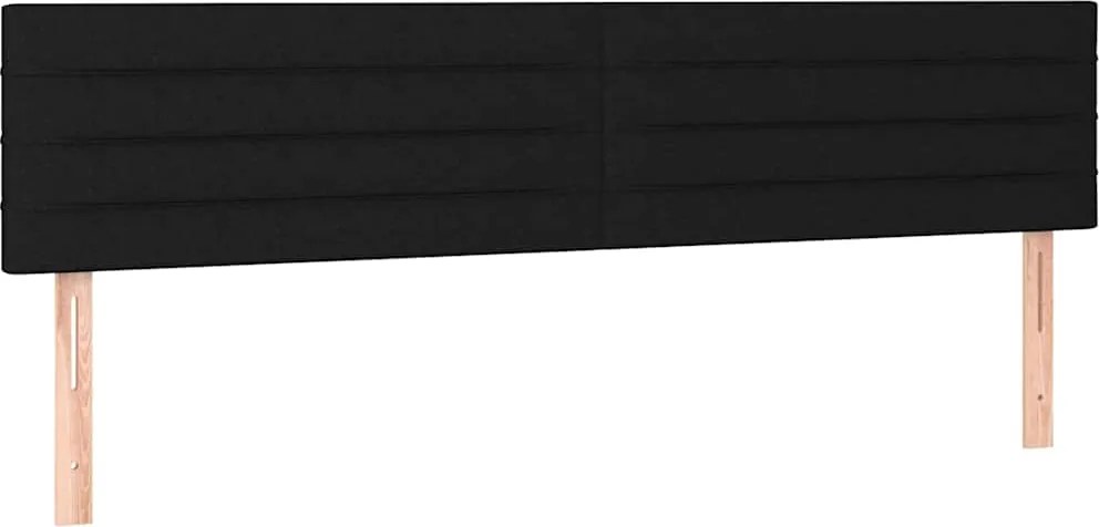 Box spring postel s matrací a LED černá 200x200 cm textil 3133263