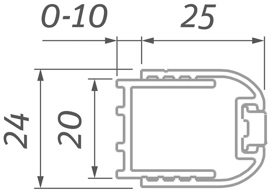 Roth LIMAYA LINE LYE4+LZ Jednokřídlé sprchové dveře + set profilů LZ pro instalaci do niky 90 cm LYE4/900_LZ