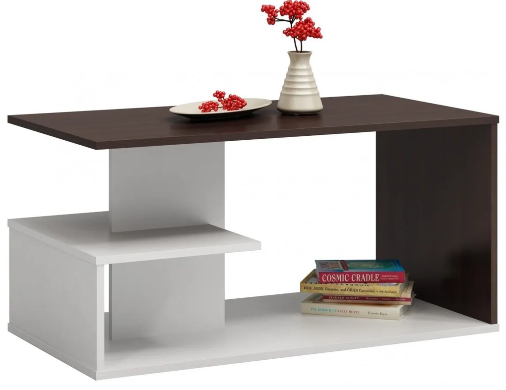 Shoptop Konferenční stolek DALLAS mix tmavě hnědý