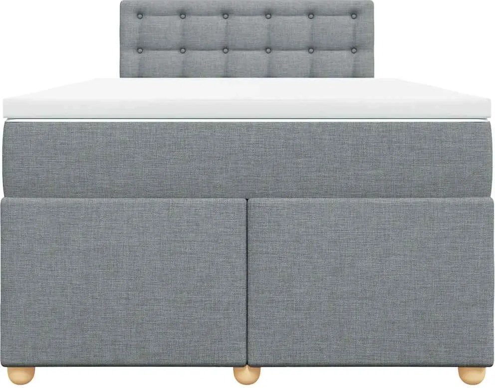 Box spring postel s matrací světle šedá 120x190 cm textil 3286633