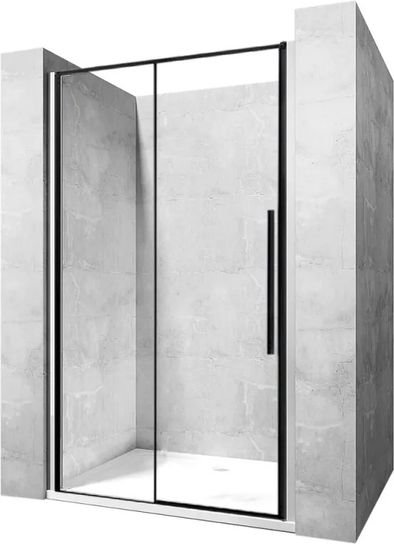 Rea Průhledné sprchové dveře 1400x1950 Solar Black REA-K6359 - Rea