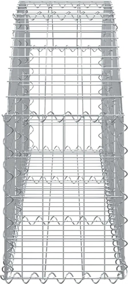 Klenutý gabionový koš 150 x 30 x 40/60 cm pozinkované železo 153442