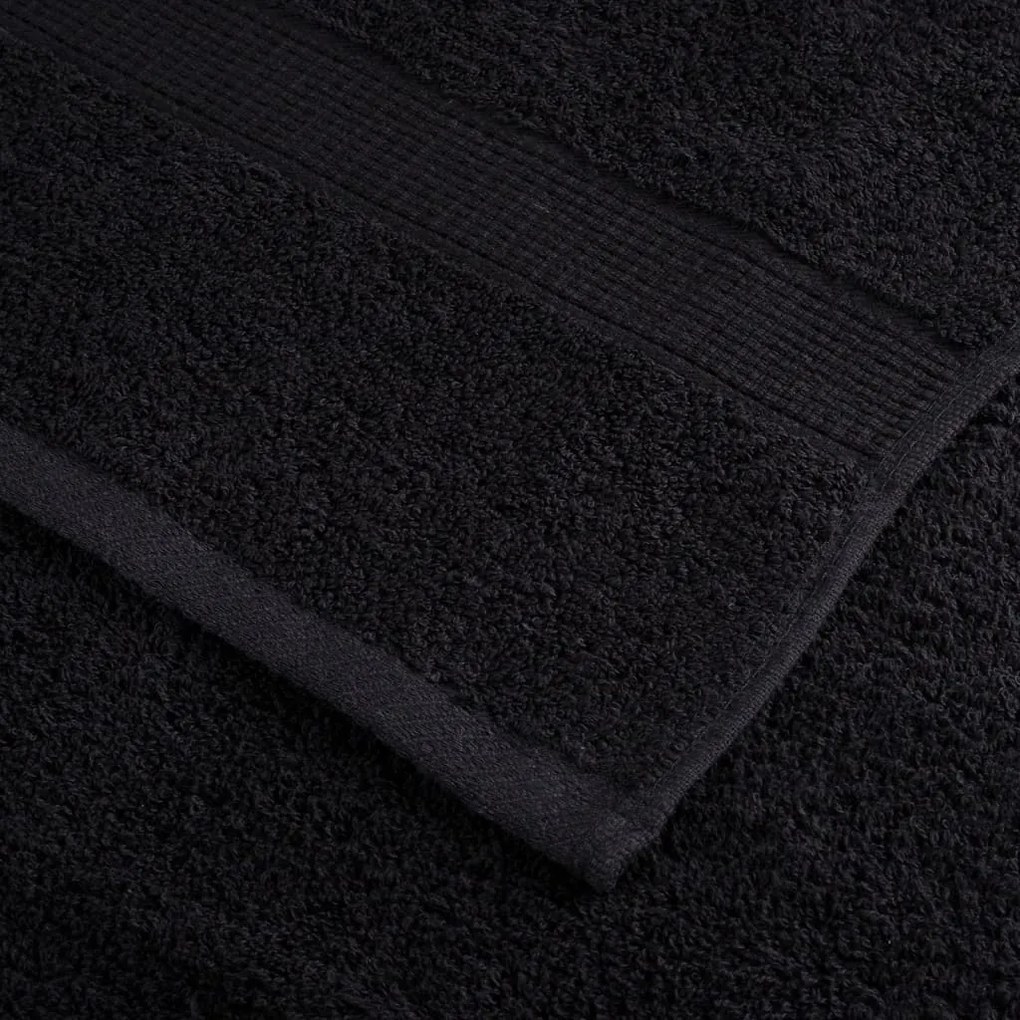 Premium ručníky SOLUND 4 ks černé 100 x 200 cm 600 g/m² 137438