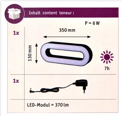 Paulmann 93933 - LED/6W IP44 Stmívatelná venkovní přenosná lampa MOVAL 230V