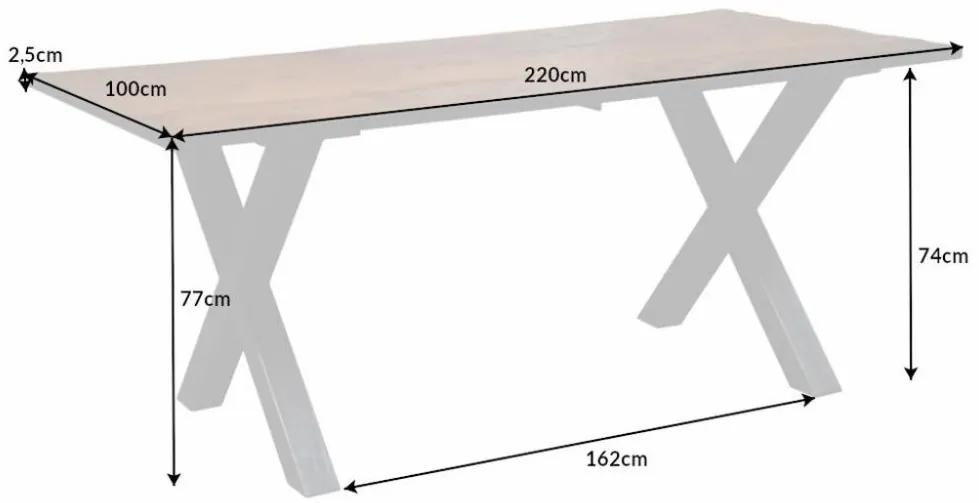 Jídelní stůl IDAIA X Dekorhome 220x100x77 cm