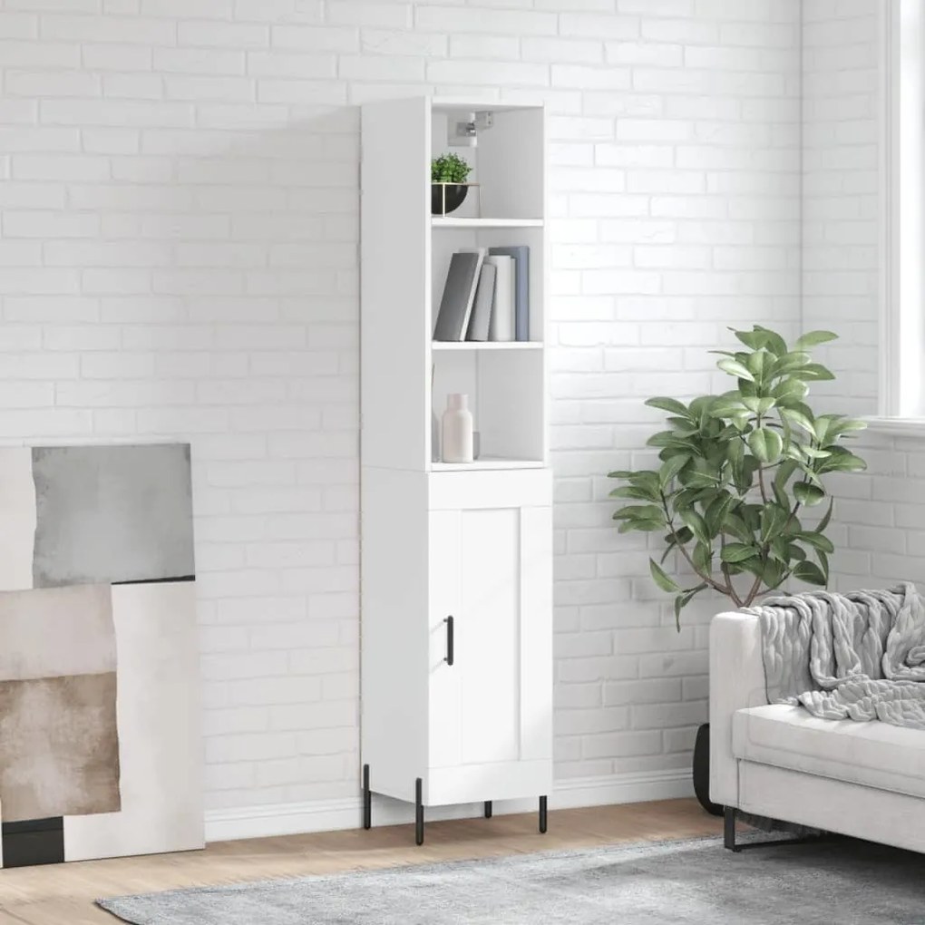 vidaXL Skříň highboard 34,5 x 34 x 180 cm kompozitní dřevo [3190093] Barva: šedá sonoma