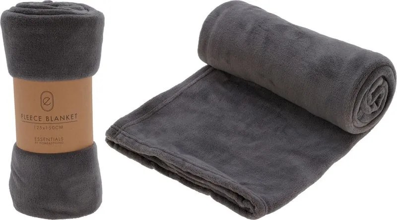 Homestyling homestyling deka fleece 125 x 150 cm essentials šedá ko-hz1011790