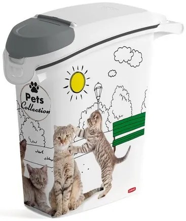 CURVER Kontejner a úložný box na granule pro kočky, 23l/10kg CAT