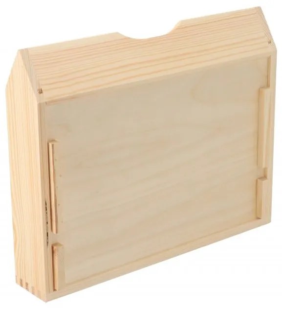 Čisté dřevo Dřevěný pořadač na dokumenty, stohovatelný, na A4, na šířku