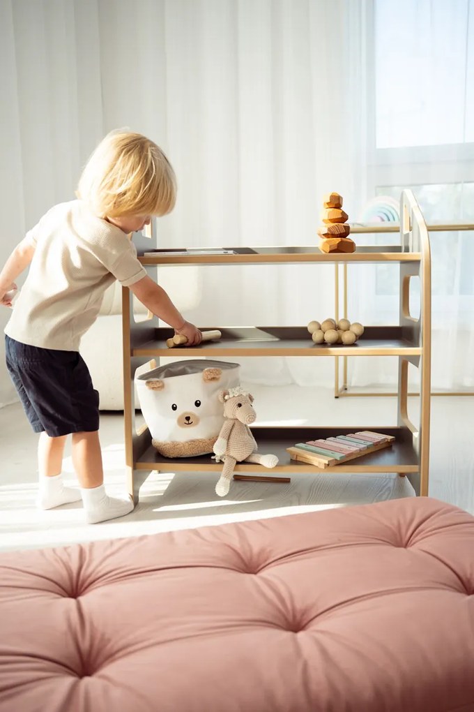 Vingo Dětský Montessori regál, šedý - 72 x 78 cm
