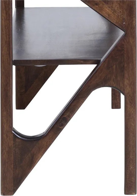 Konzolový stolek se skleněnou deskou v tmavě přírodní barvě 41x119 cm Yuki – Light & Living