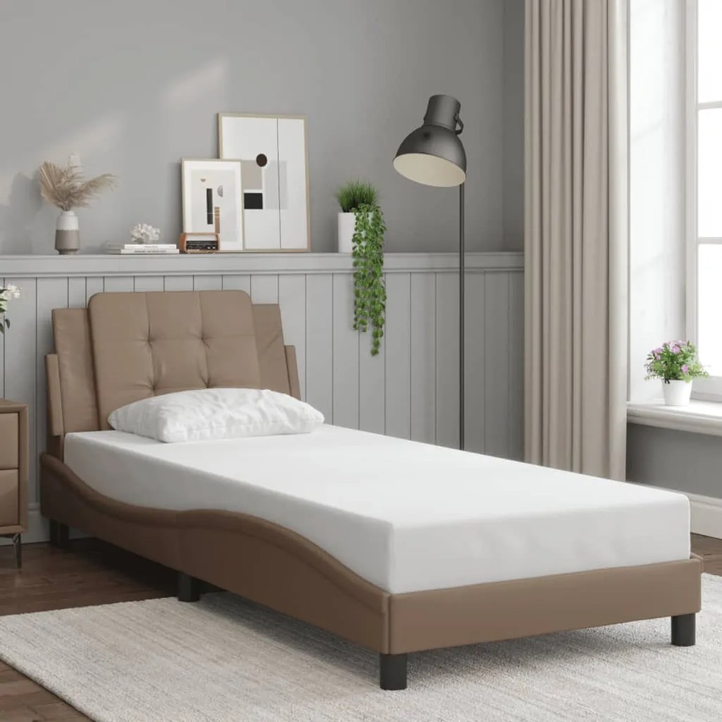 Rám postele bez matrace Zadar cappuccino 90x200 cm umělá kůže 3208160