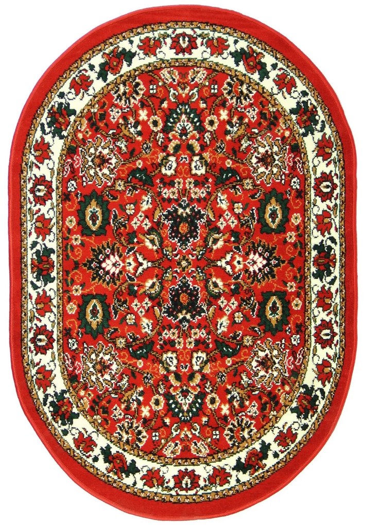 Sofiteks koberce Kusový koberec TEHERAN-T 117/red ovál - 100x150 cm
