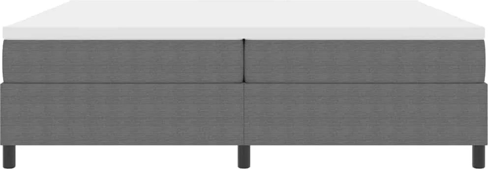 Postel s boxspringem Světle šedá a bílá 200 x 200 cm 3337482