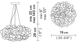 Slamp Závěsné svítidlo CLIZIA LARGE Barva: Bílá