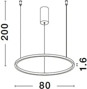 Závěsné LED svítidlo NOVA LUCE TARQUIN 46W 3000K 9345604 stmívatelné Triac
