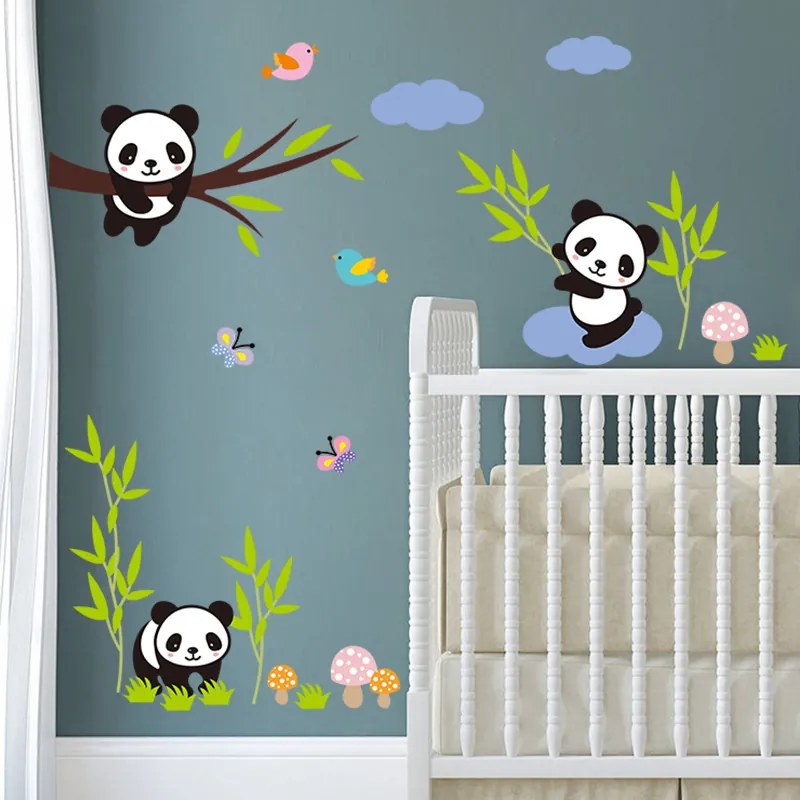 Živá Zeď Samolepka na zeď Hravá panda