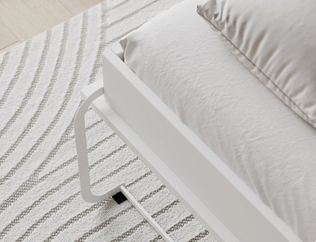 Devesto Sklápěcí postel Horizontální 160 Bílá LED