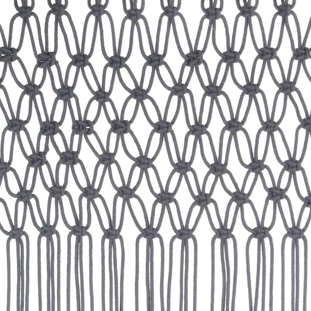 Macramé závěs antracitový 140 x 240 cm bavlna 323991