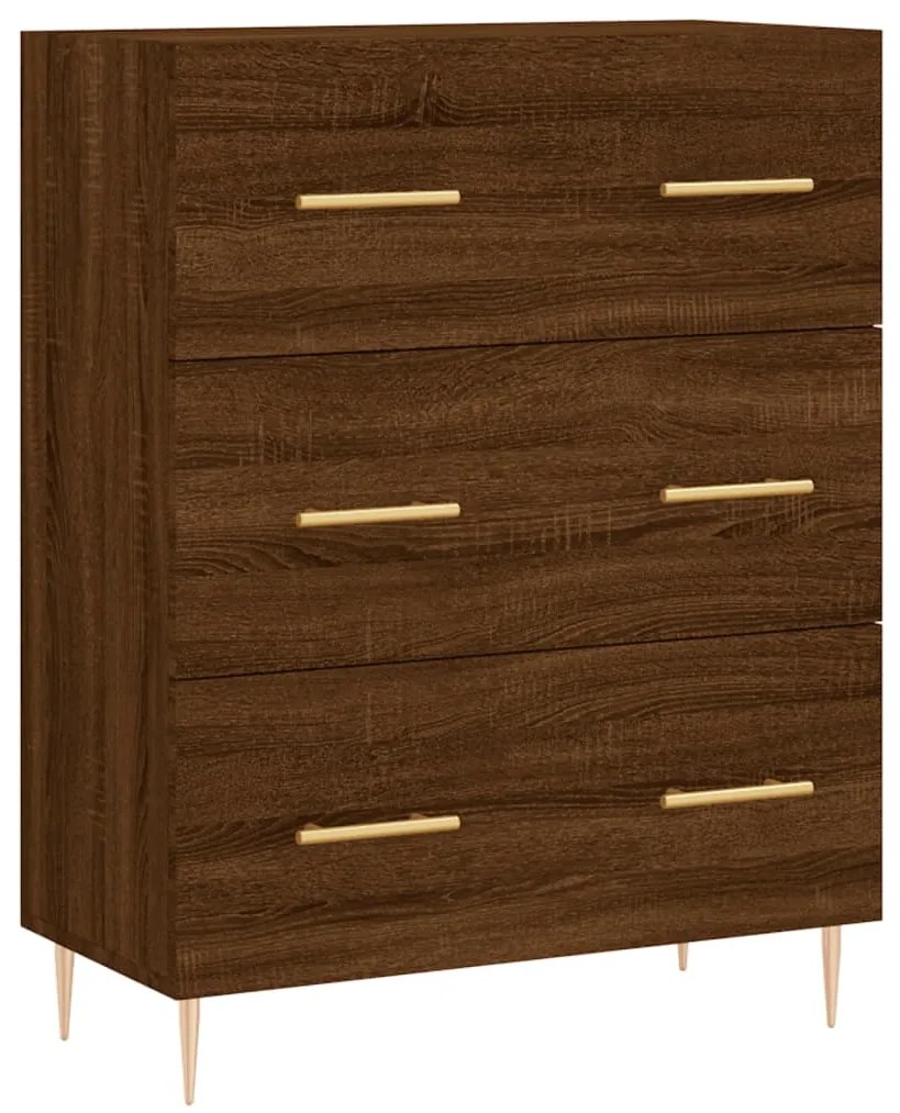 Skříň highboard hnědý dub 69,5 x 34 x 180 cm kompozitní dřevo - Default Title