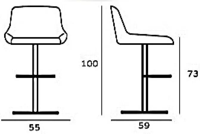 TORRE - Barová židle KESY - otočná