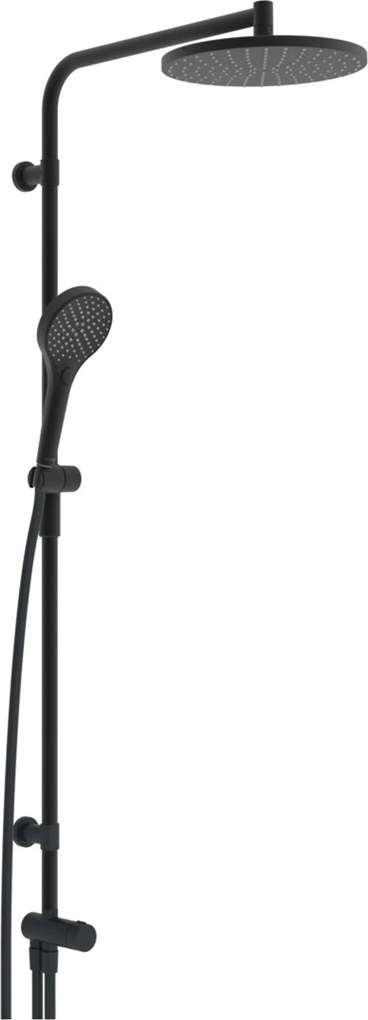 Hansa Viva - Sprchový set bez baterie, průměr 25 cm, 3 proudy, matná černá 4418030033