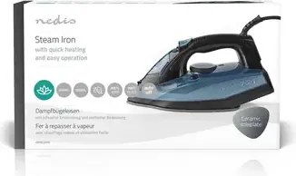 Nedis IRON2000 černá / Napařovací žehlička s keramickou deskou / 2600