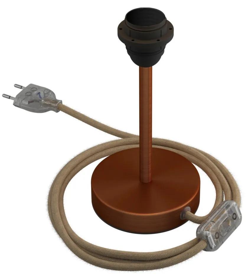 creative cables Kovová stolní lampa Alzaluce pro stínidlo Velikost: 15 cm, Barva: Matný bronz