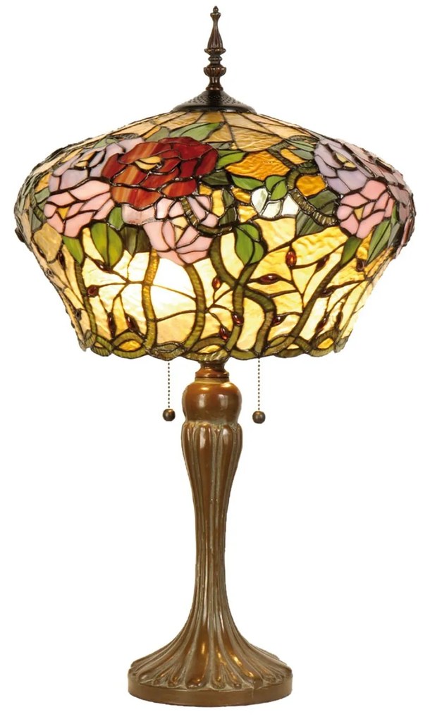Stolní lampa Tiffany Roses