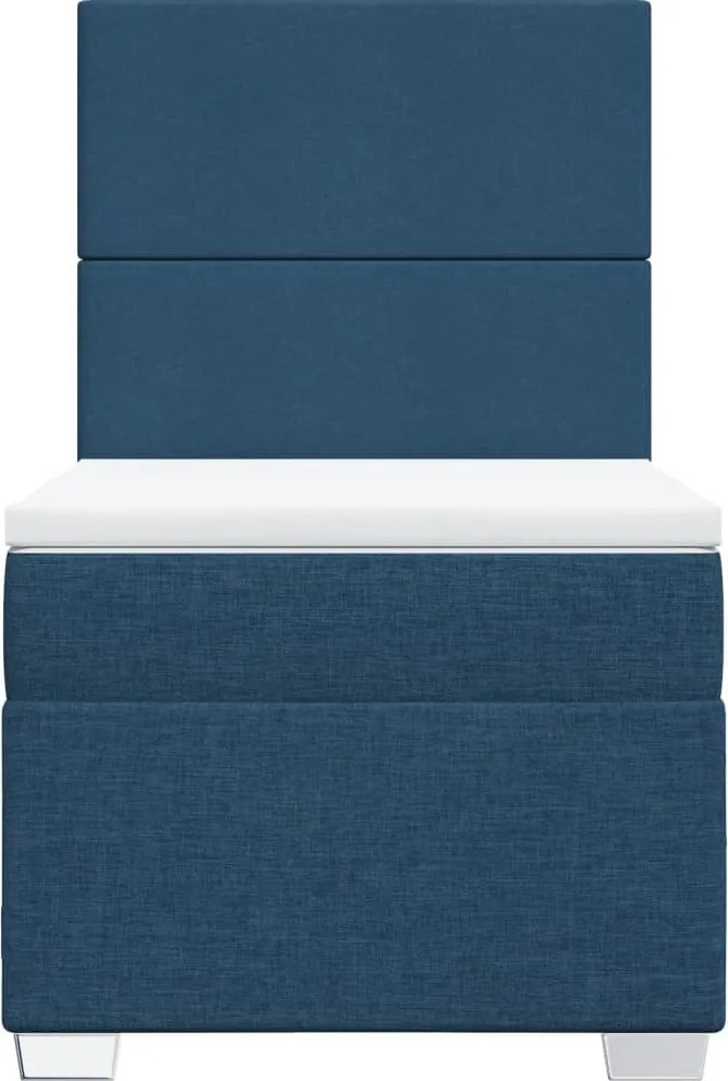 Box spring postel s matrací modrá 100 x 200 cm textil 3292698