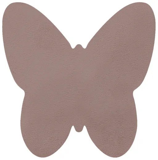 Kusový koberec SHAPE 3150 Motýl protiskluzový vhodný k praní shaggy růžový Rozměr: 80x80 cm