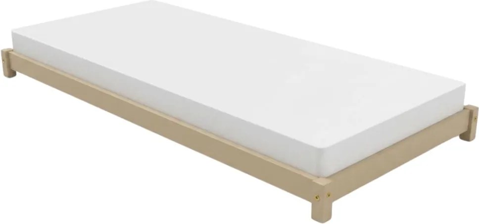 Benlemi Dřevěné dětské jednolůžko LUCKY Zvolte barvu: Světle šedá, Zvolte rozměr: 90x200 cm, Zvolte zábranu: S přední zábranou