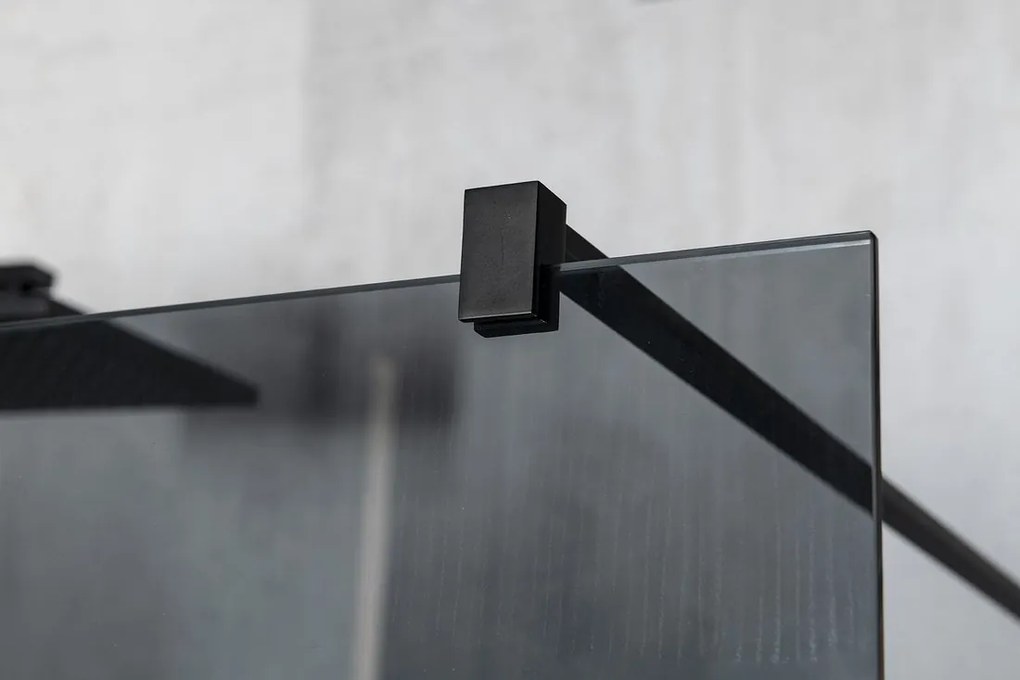 Gelco VARIO BLACK sprchová zástěna 140 x 200 cm jednodílná k instalaci ke stěně černá sklo matné GX1414GX1014