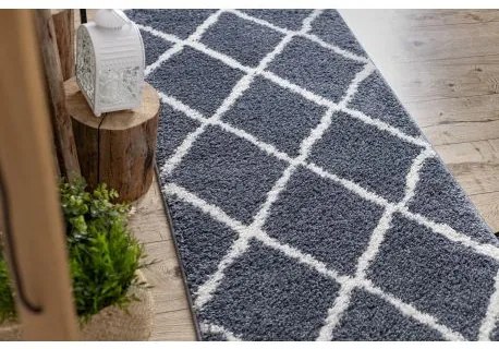 Dywany Luszczow Kusový koberec, běhoun BERBER CROSS, šedý Rozměr koberce: 60 x 200 cm