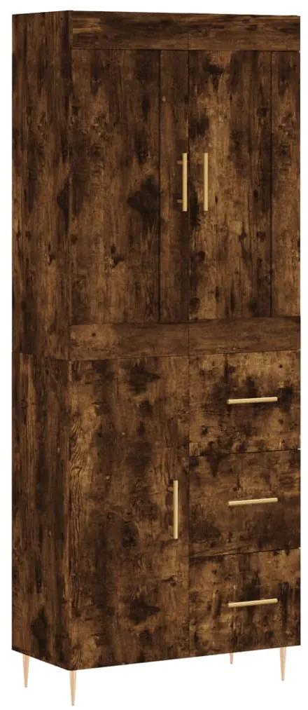 Skříň highboard kouřový dub 69,5 x 34 x 180 cm kompozitní dřevo,  3199806