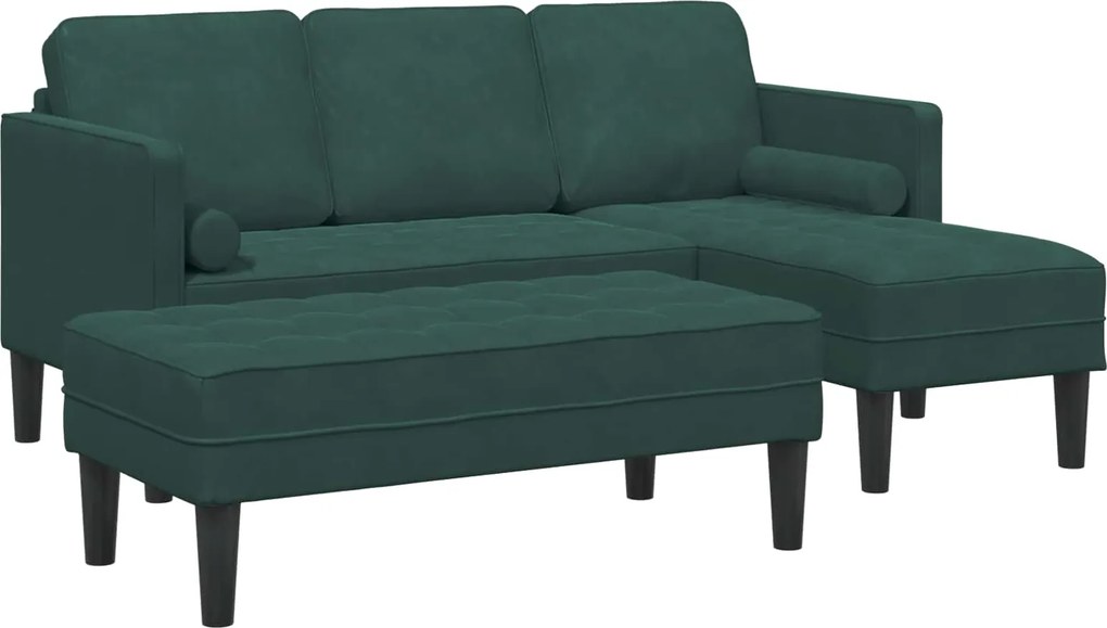 Set pohovek 2 ks Tmavě zelená Polyester 3329266